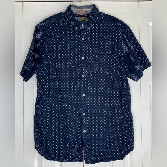 Denim & Flower | Shirts | Mens Denim Flower Button Up Shirt Short ...